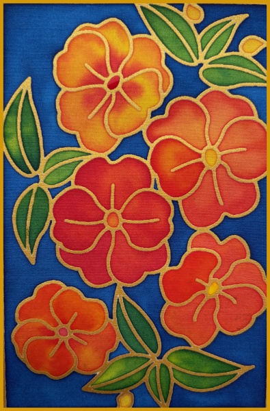 Gutta Printed Outlines for card making - silkcraft.co.uk