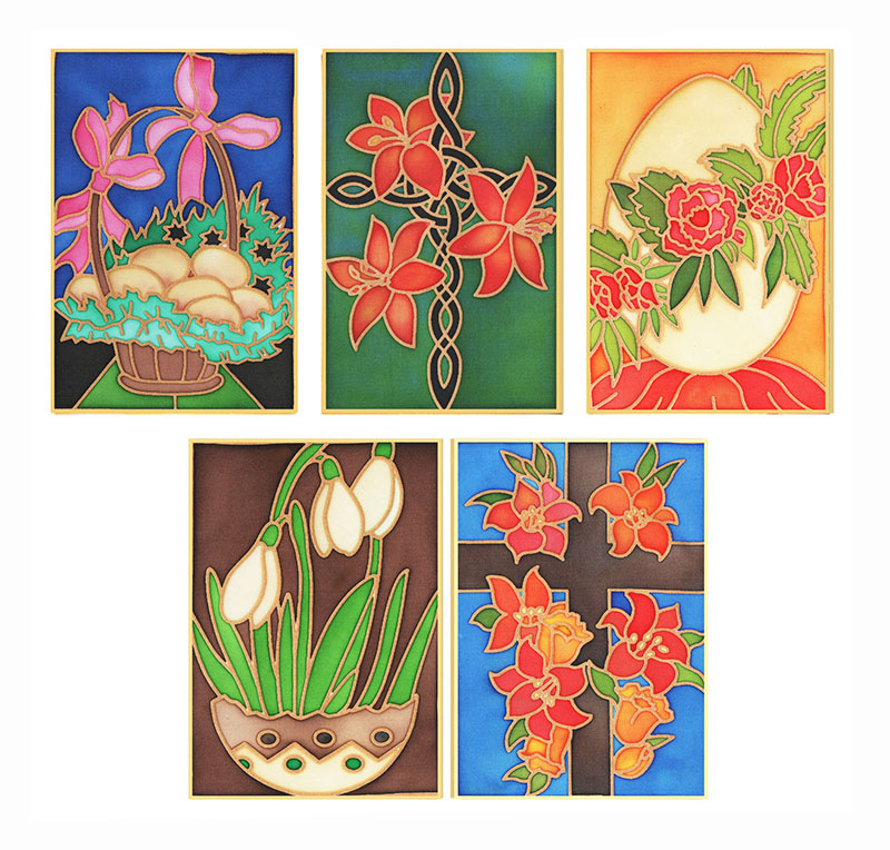 Pack of 5 Assorted Gutta Outlines -Easter Pack - silkcraft.co.uk