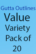 Pack of 5 Assorted Gutta Outlines - Perennial Pack - silkcraft.co.uk